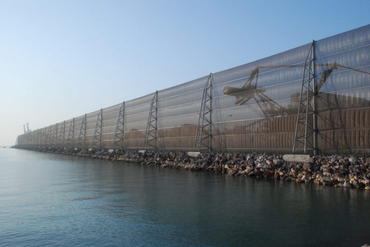 Wind Fence for Dust Challenge - WeatherSolve Structures