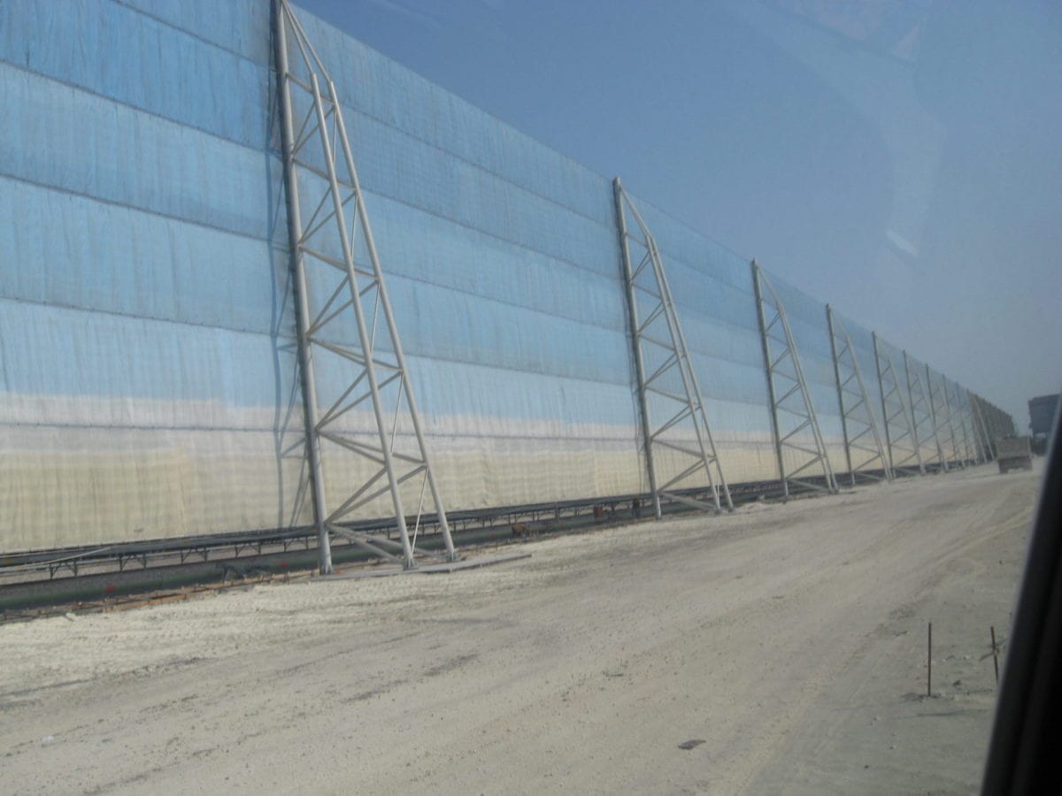 Wind Fence for Dust Challenge - WeatherSolve Structures