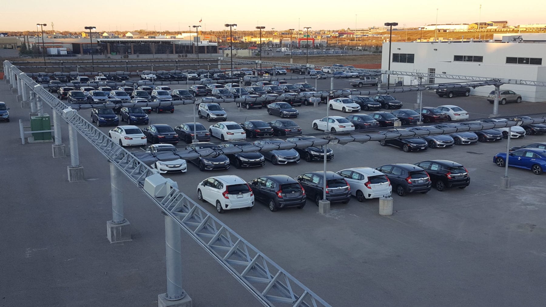 Parking Lot Hail Protection - WeatherSolve Structures